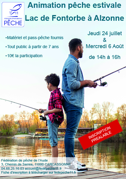 ANIMATION DE PÊCHE ESTIVALE AU LAC DE FONTORBE à ALZONNE : Grand ...